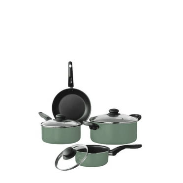Mainstays 10 Piece Nonstick Stainless Stee Pots and Pansl Cookware Set - Walmart.com