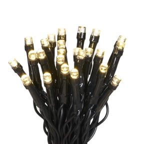 Mainstays 50-Count Warm White LED Solar Outdoor String Lights, 12.5 ft ...