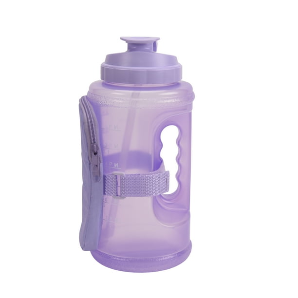 Mainstays 74-Ounce Plastic Water Bottle with Accessory Bag, Purple ...