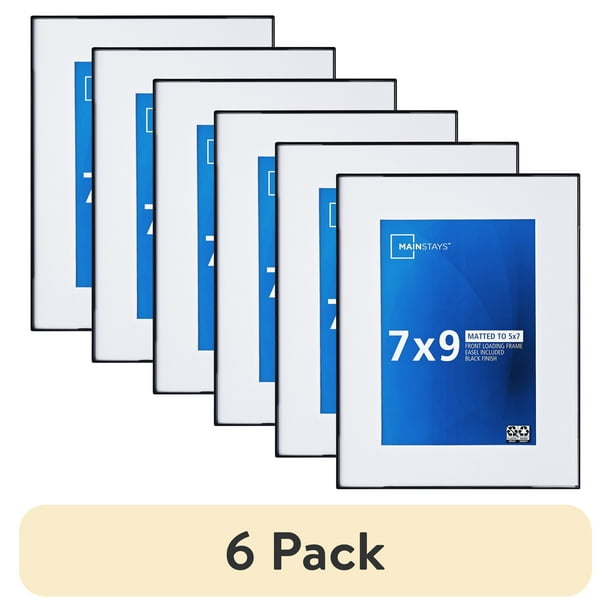(6 pack) Mainstays 7x9 Matted to 5x7 Front Loading Tabletop Picture ...