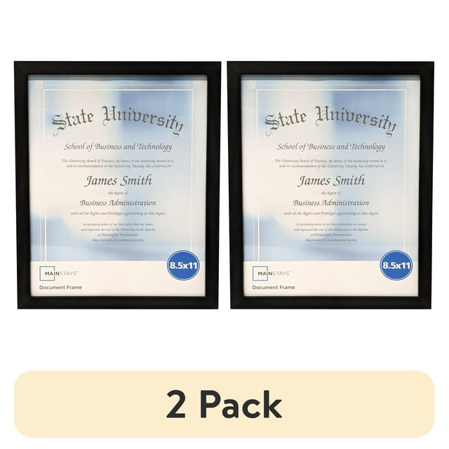 (2 pack) Mainstays 8.5x11 Document Picture Frame, Black - Walmart.com