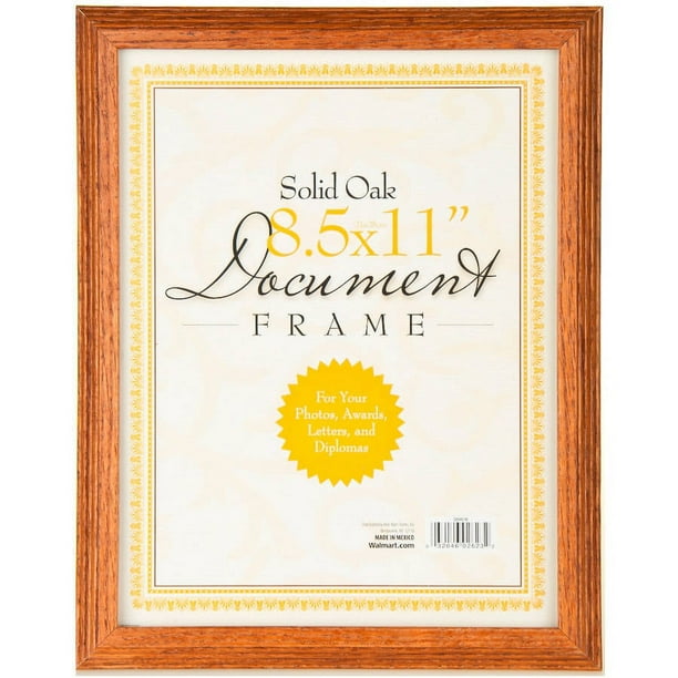 Mainstays 8.5x11 Solid Oak Document Frame - Walmart Business Supplies