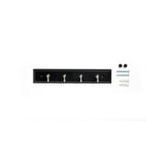 Mainstays Black Key Rail with Satin Nickel Hooks, 8.75 Inch Wall Mount ...