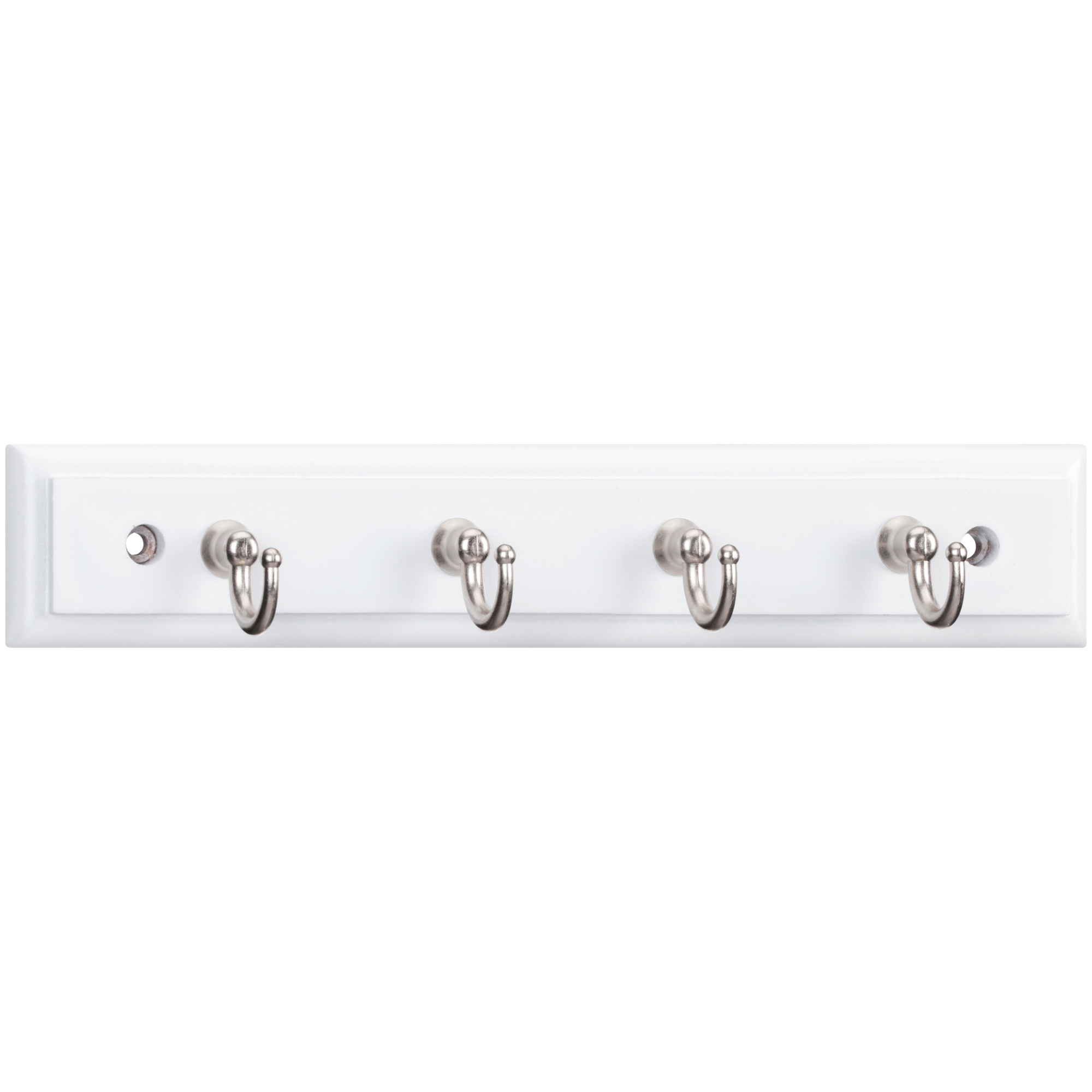 Mainstays 8.75" Black Key Rack, 4 Satin Nickel Hooks, 2 lbs Working ...