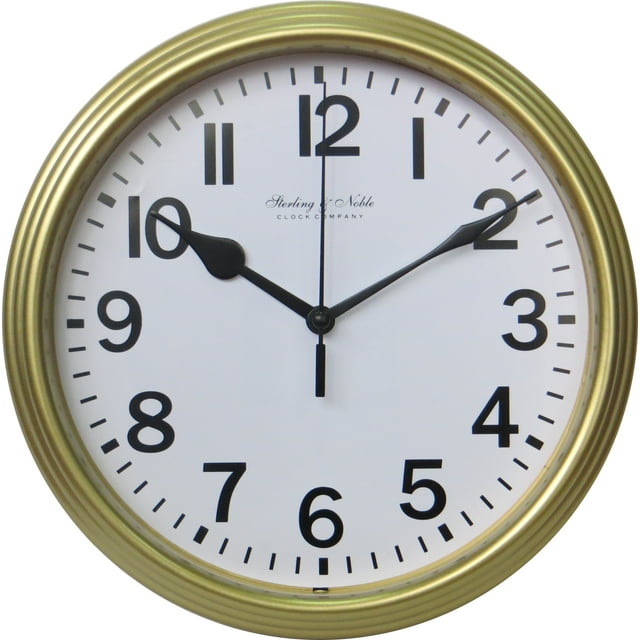 Mainstays 8.78" Basic Clock Gold - Walmart.com