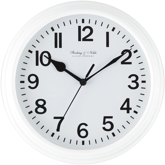 Mainstays 8.78" Basic Clock White - Walmart Business Supplies