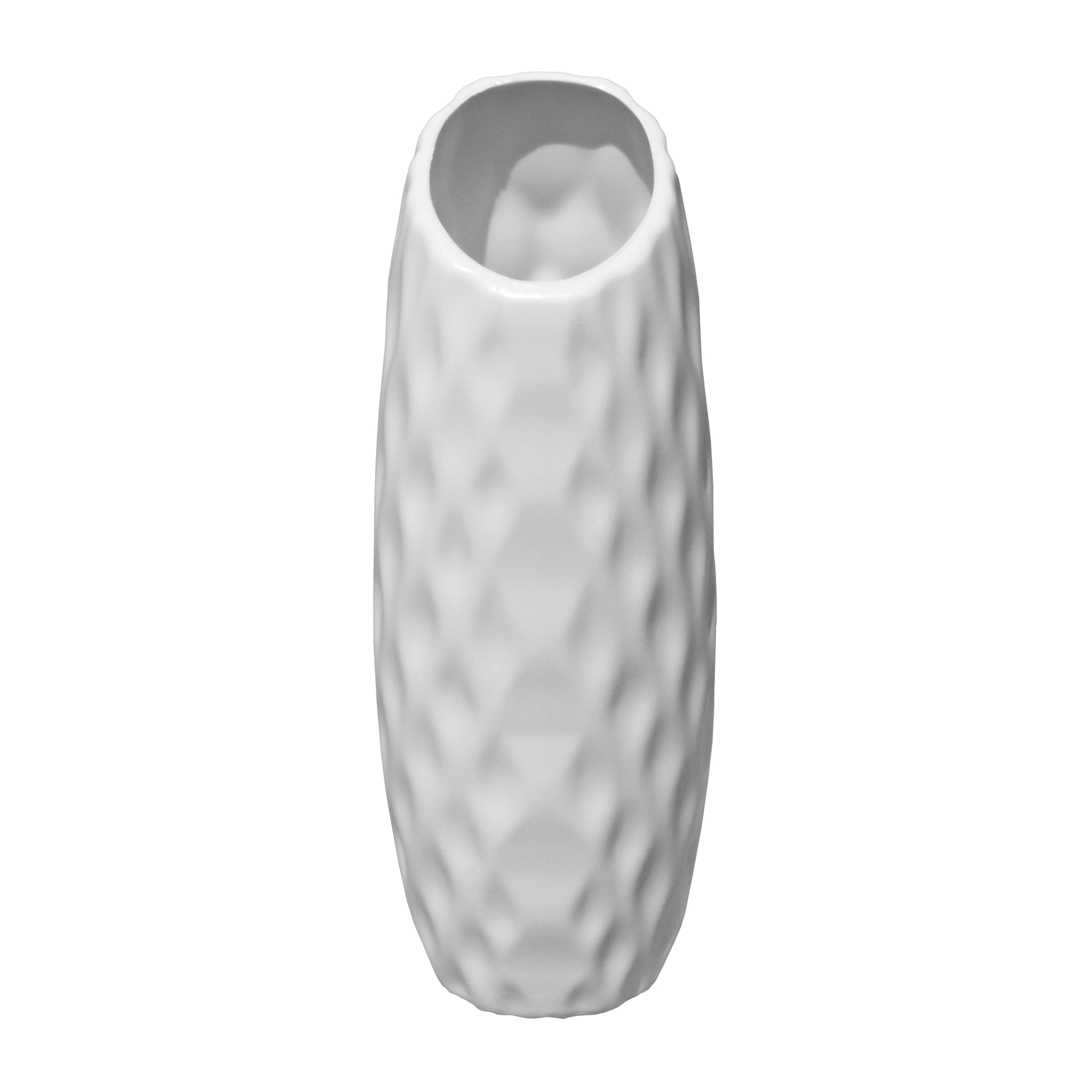 Mainstays 8" Arctic White Indent Plastic Vase - Walmart.com