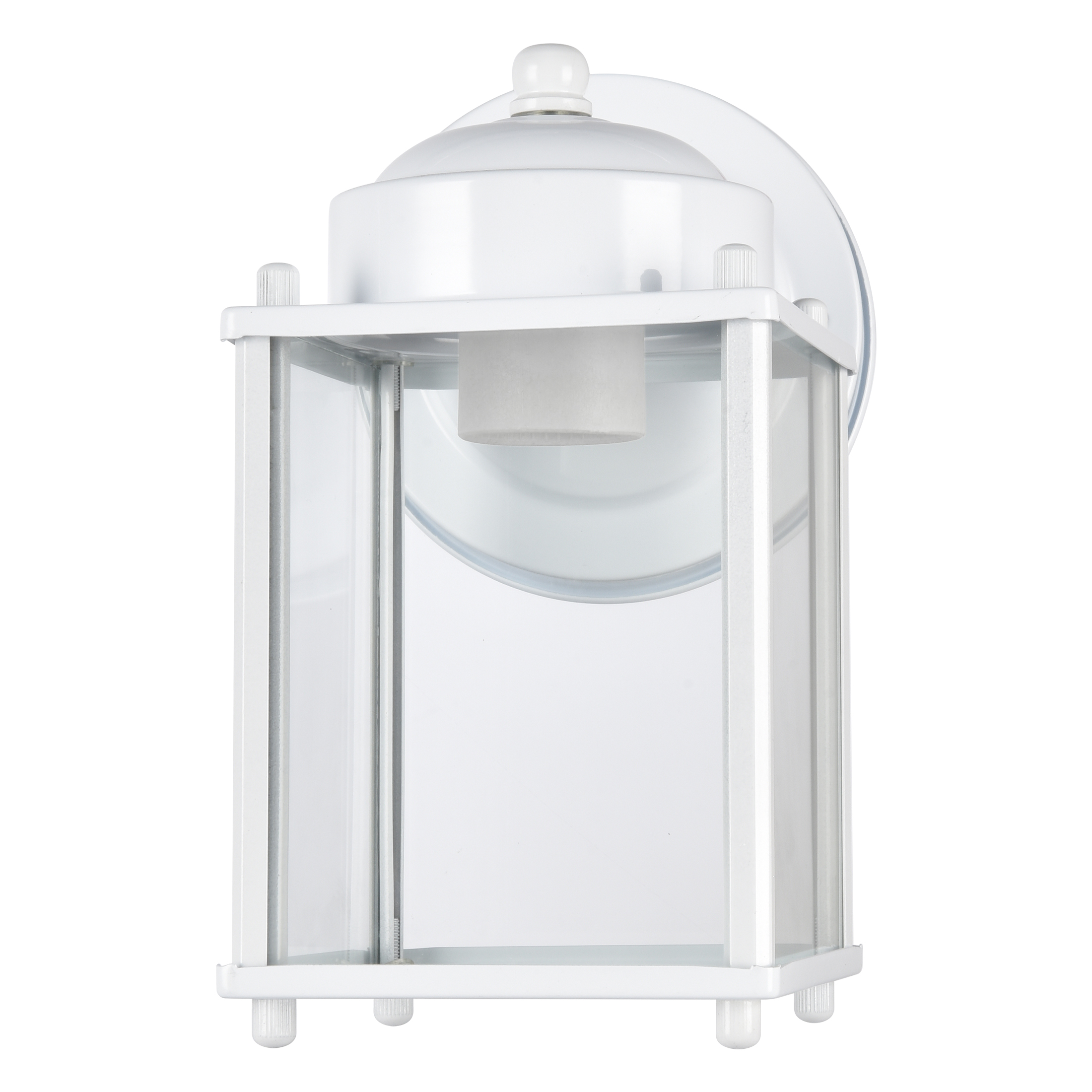 Mainstays 6" Square Outdoor Coach Light Lantern, White,Light Bulb ...