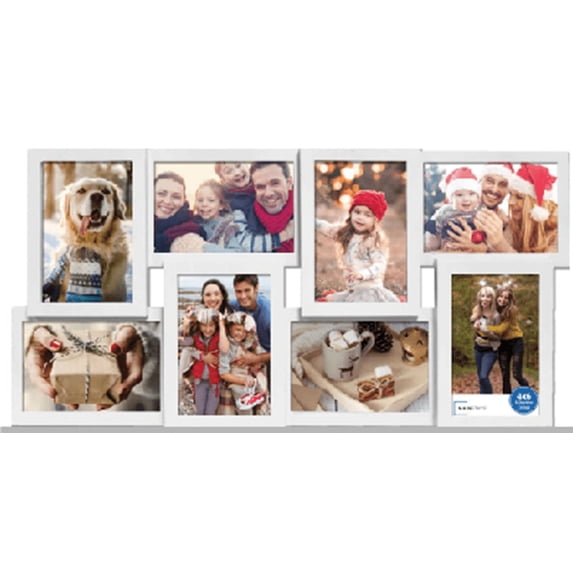 Mainstays 8 Openings 4" x 6" White Collage Frame - Walmart.com