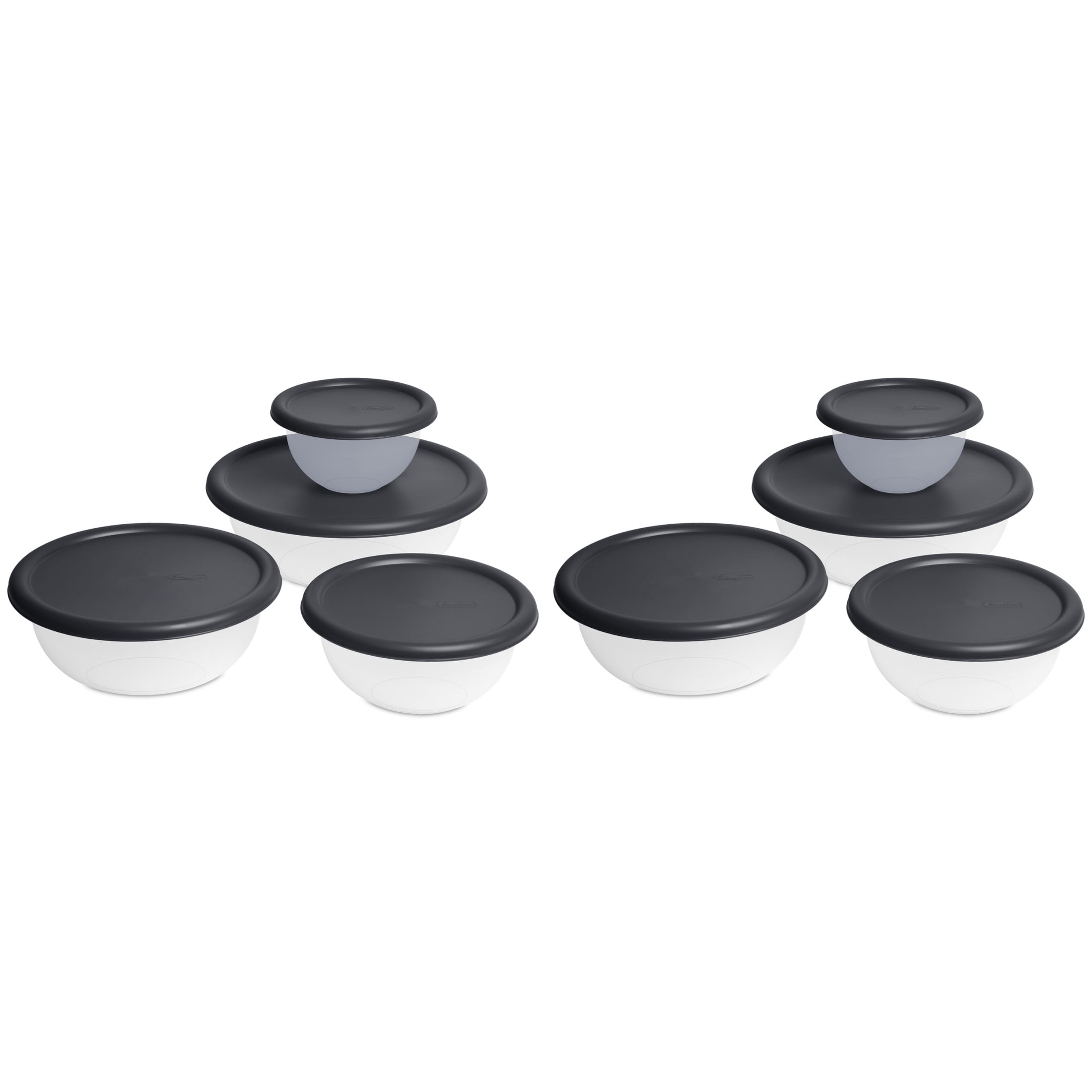 Mainstays 8 Piece Covered Bowl Set, Four Lidded Sizes, For Prep, Serve ...