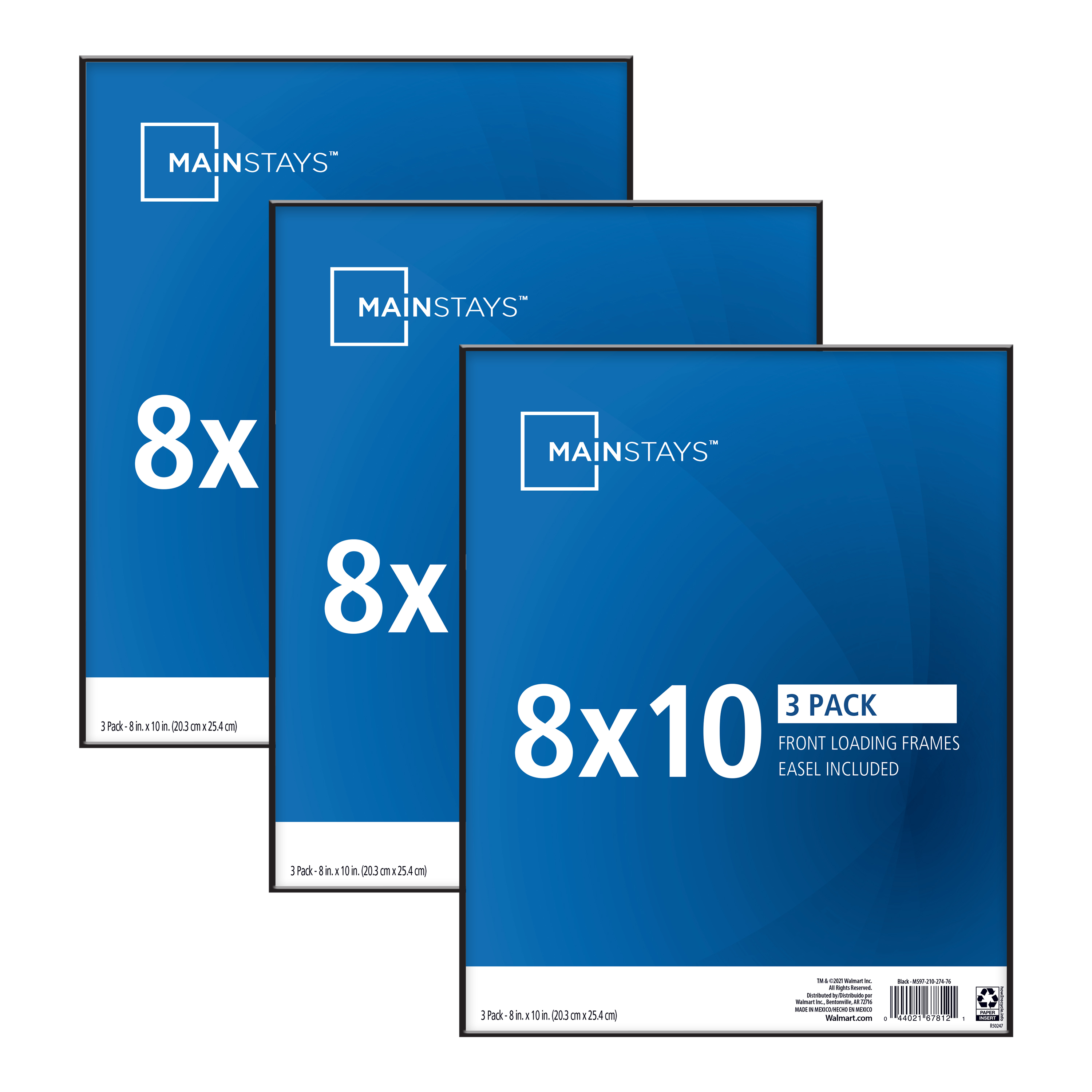 Mainstays 8 X 10 Black Format Front Loading Picture Frames Set Of 3 Mainstays 8 X 10 Black Format Front Loading Picture Frames Set Of 3