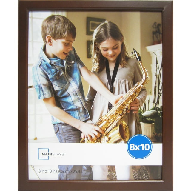 Mainstays 8" x 10" Brown Stepped Frame - Walmart.com