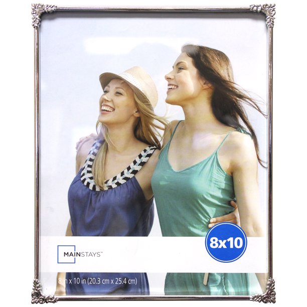 Mainstays 8" x 10" Silver Carved Corner Frame - Walmart Business Supplies
