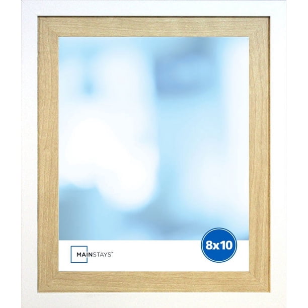 Mainstays 8" x 10" Two-Tone White Natural Wood Photo Frame - Walmart ...