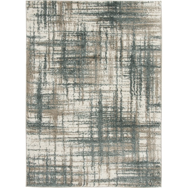 Mainstays 8'x10' Crosshatch Shag Teal Indoor Area Rug - Walmart.com
