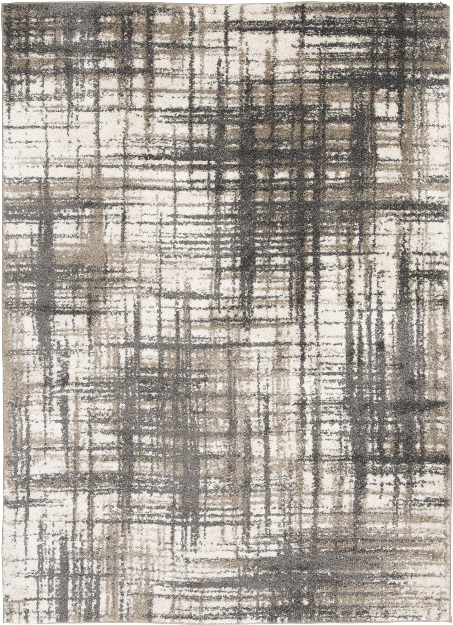 Mainstays 8'x10' Gray Crosshatch Shag Indoor Area Rug - Walmart.com