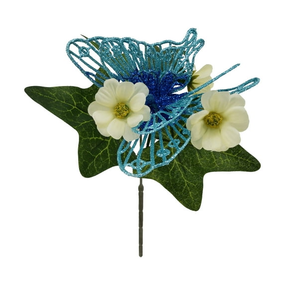 Mainstays 8in Indoor/Outdoor Artificial Floral Pick, Cream Camellia ...