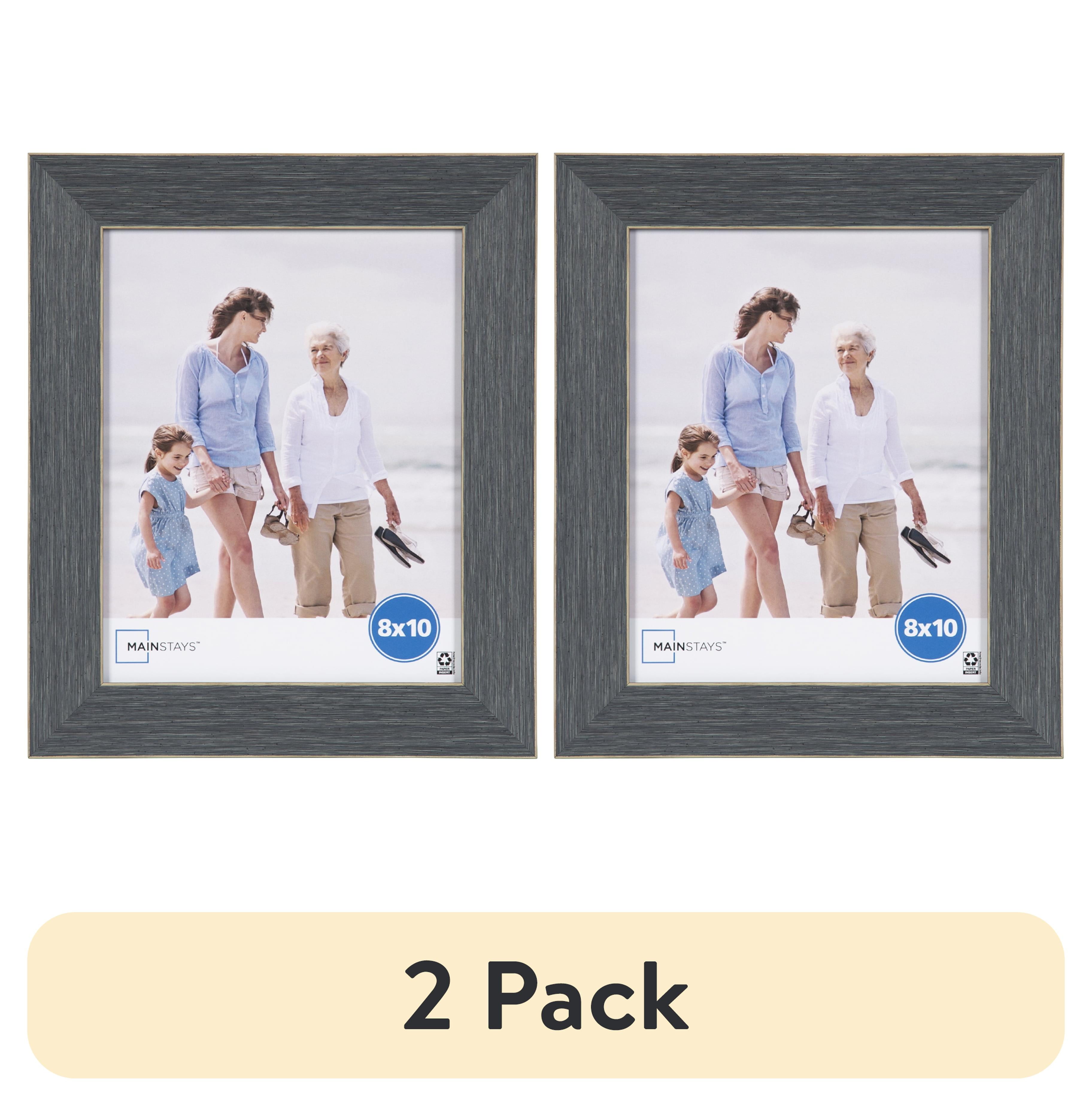 (2 pack) Mainstays 8x10 Chambray Blue Decorative Tabletop Picture Frame ...