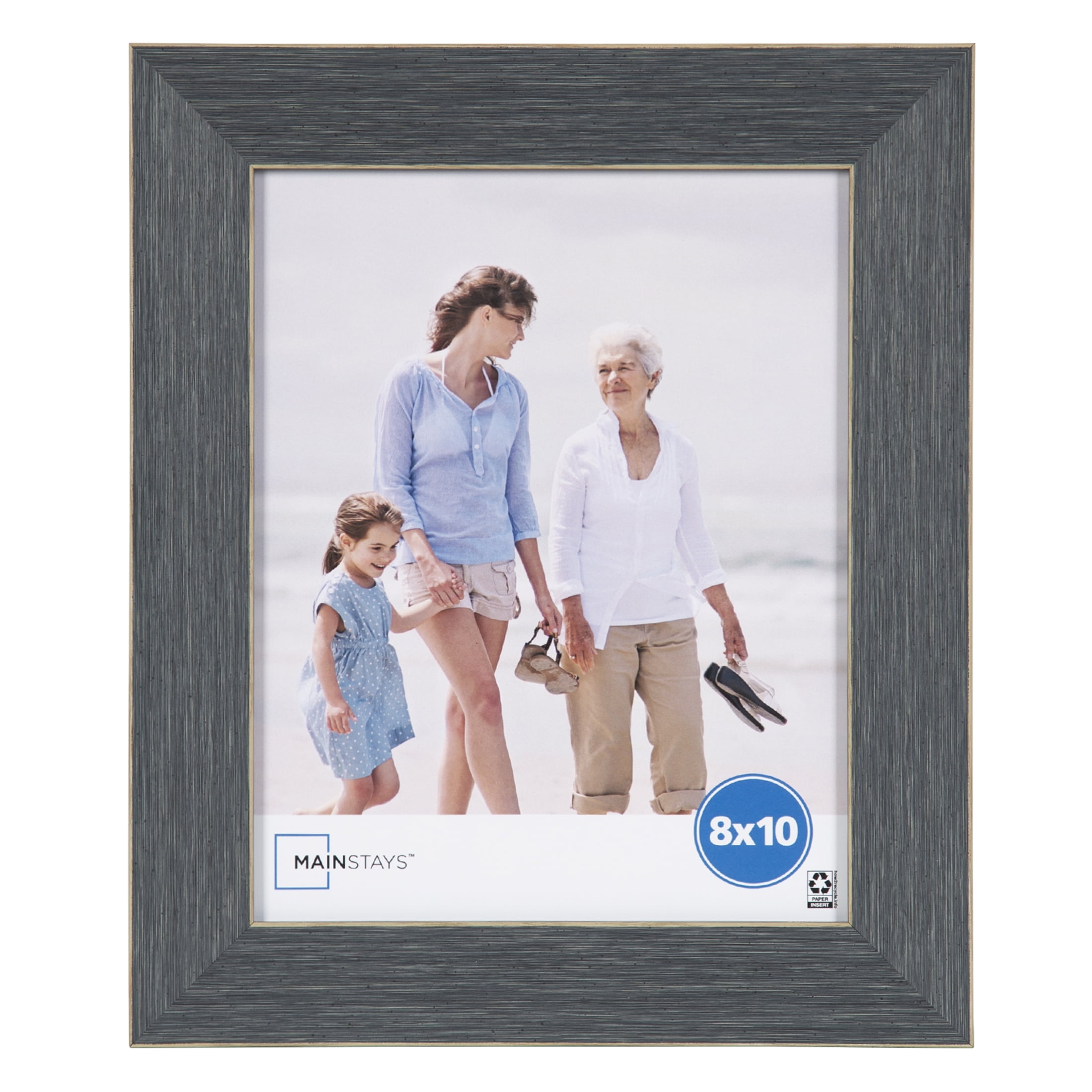 Mainstays 8x10 Chambray Blue Decorative Tabletop Picture Frame ...