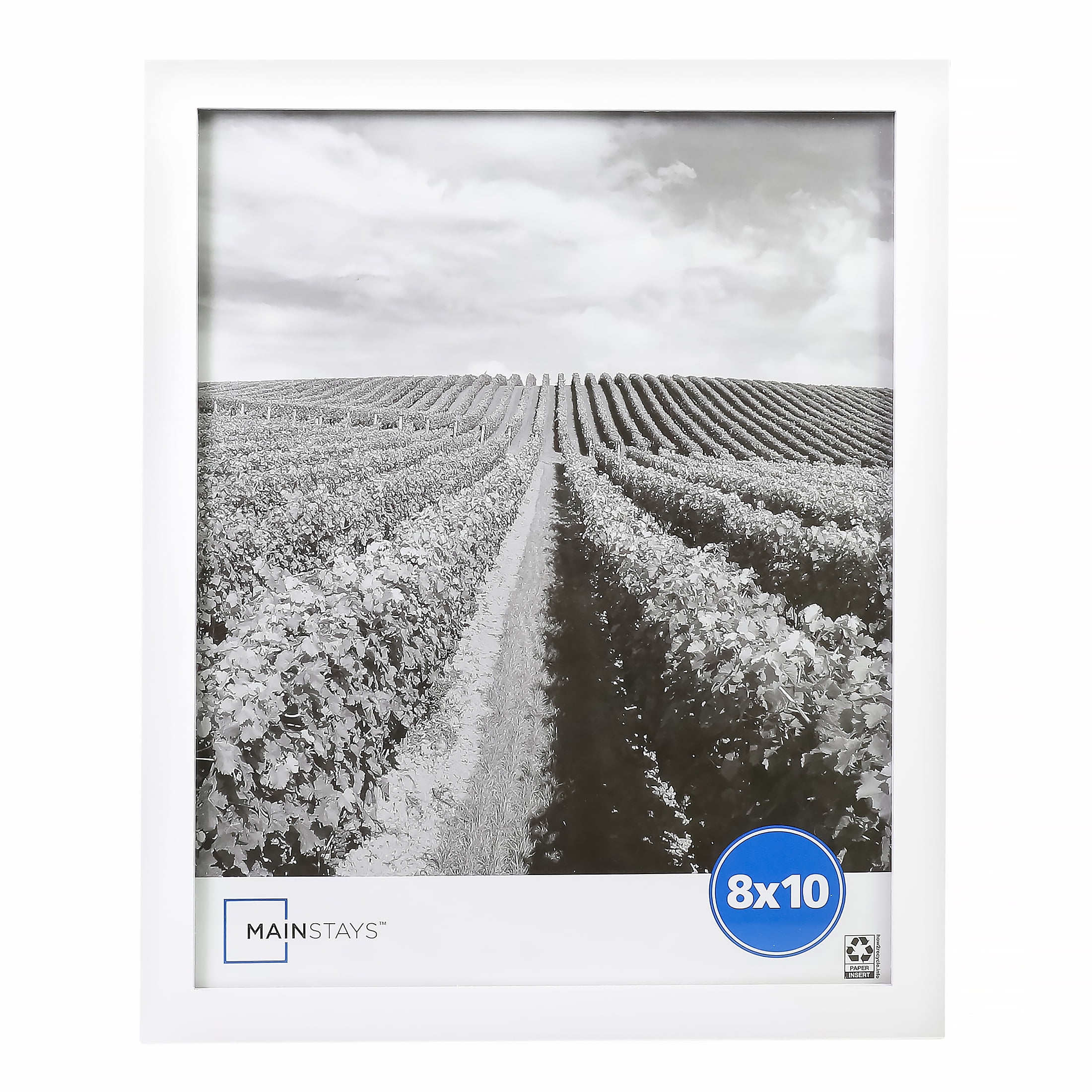 Mainstays 8x10 White Gallery Picture Frame, MDF Constructed, Includes ...