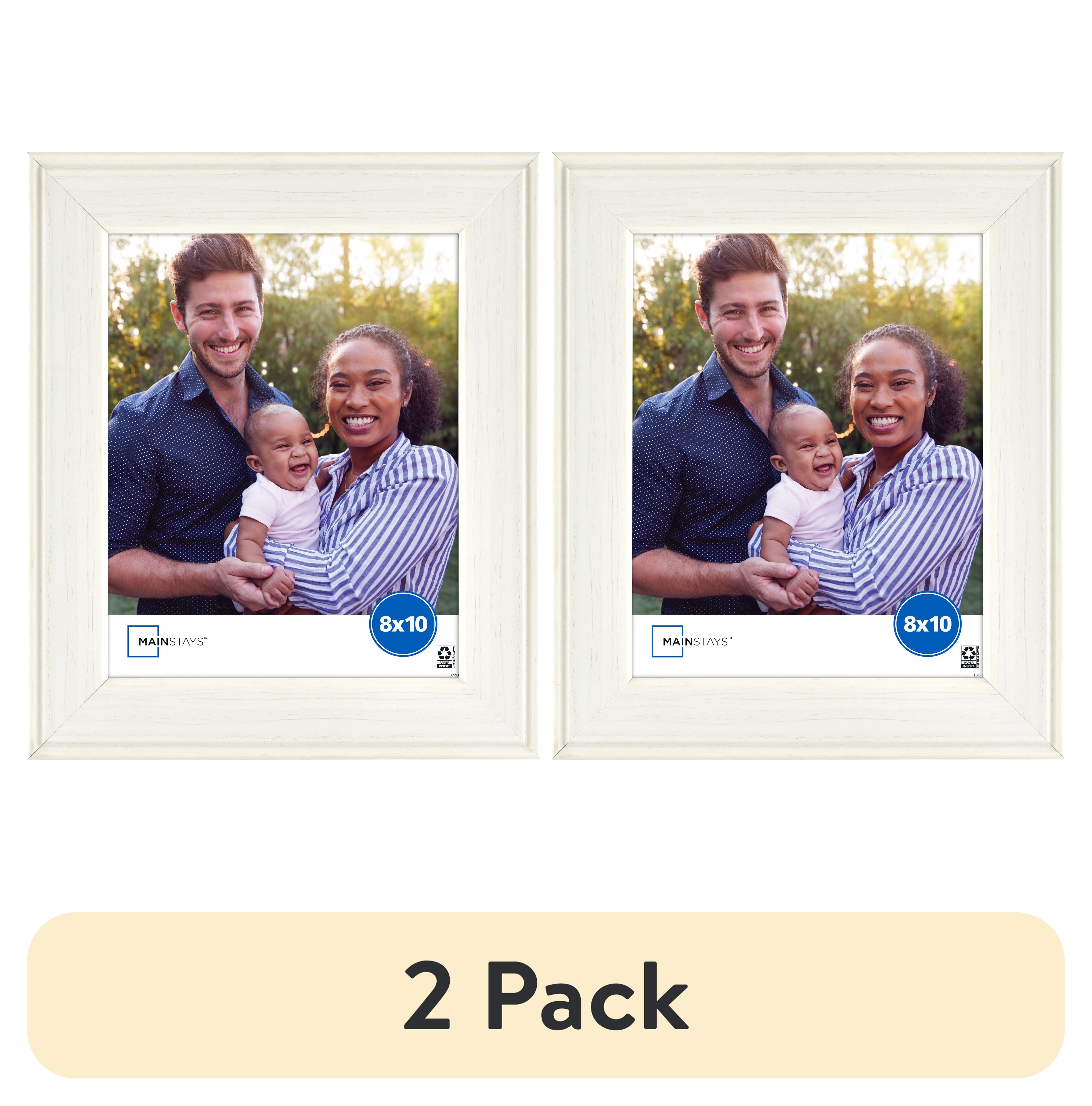 (2 pack) Mainstays 8x10 Rustic White Decorative Tabletop Picture Frame ...