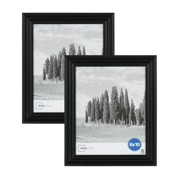 Mainstays 8x10 Traditional Gallery Wall Picture Frame, Black, Set of 2 ...