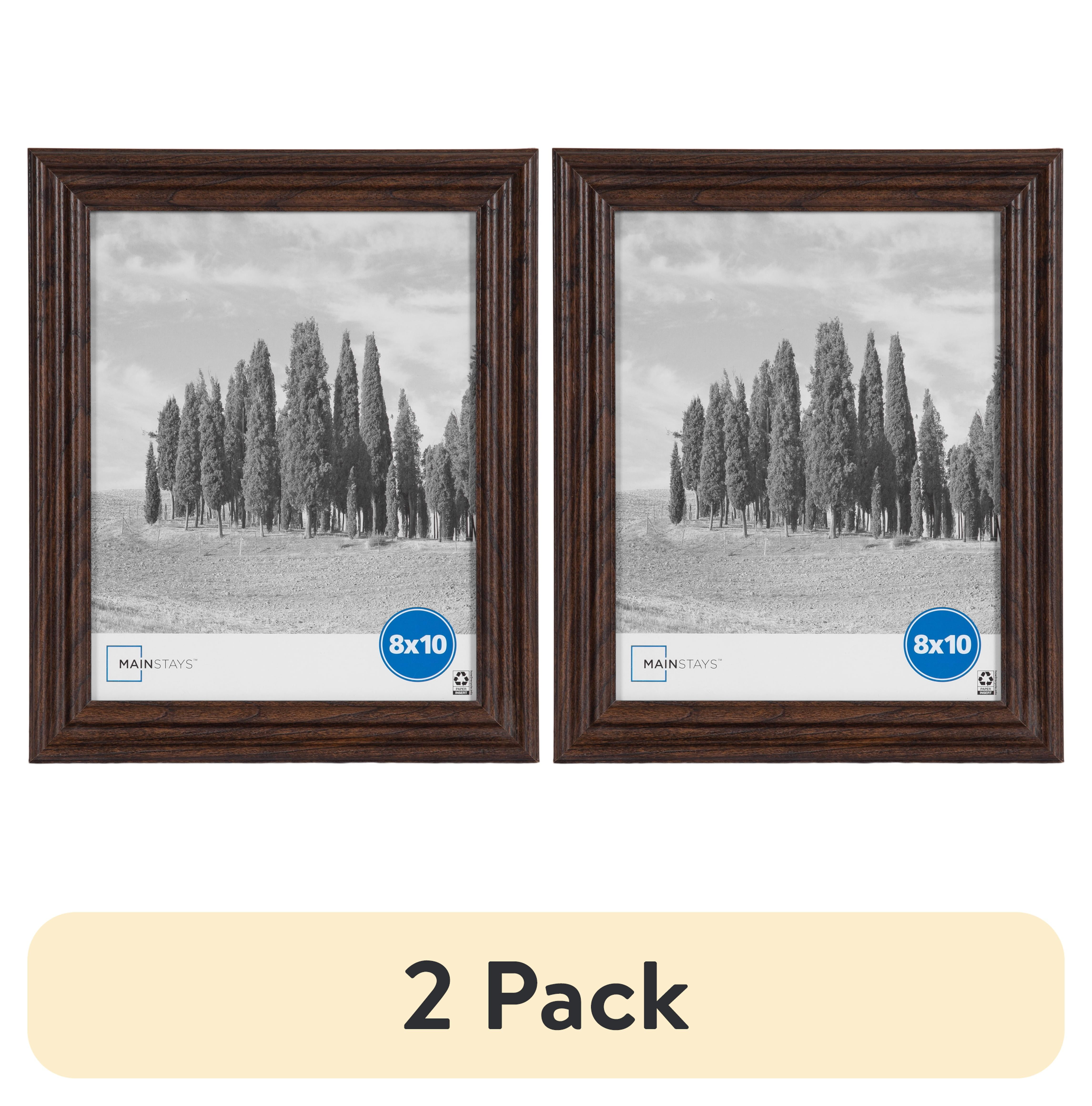 (2 pack) Mainstays 8x10 Traditional Gallery Wall Picture Frame, Brown ...