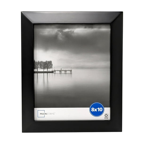 Mainstays 8x10 Wide Beveled Tabletop Picture Frame, Black - Walmart ...
