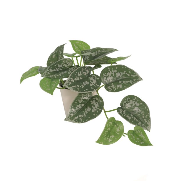Mainstays 9" Artificial Pothos Plant in Tan Planter Pot - Walmart ...