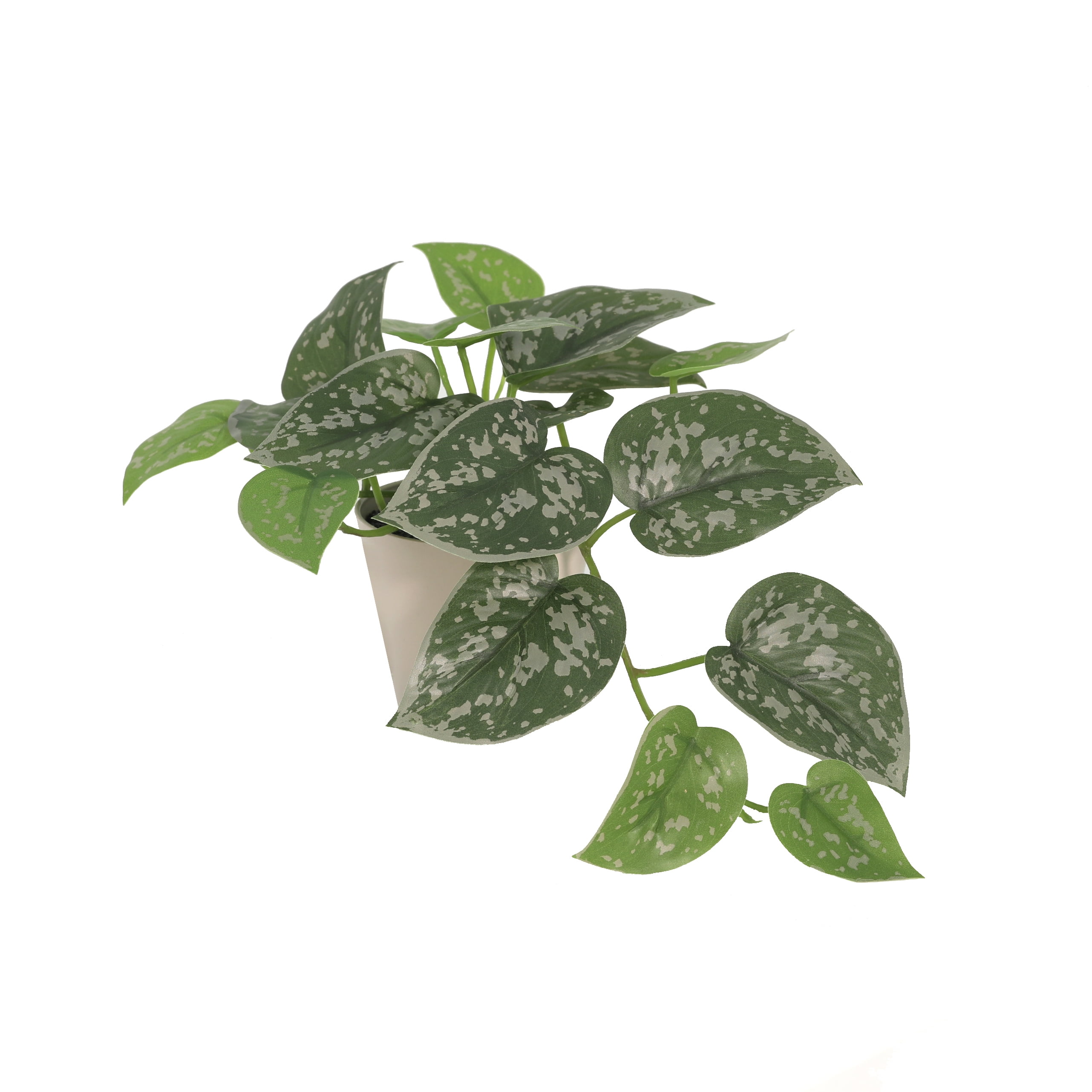 Mainstays 9" Artificial Pothos Plant in Tan Planter Pot - Walmart.com