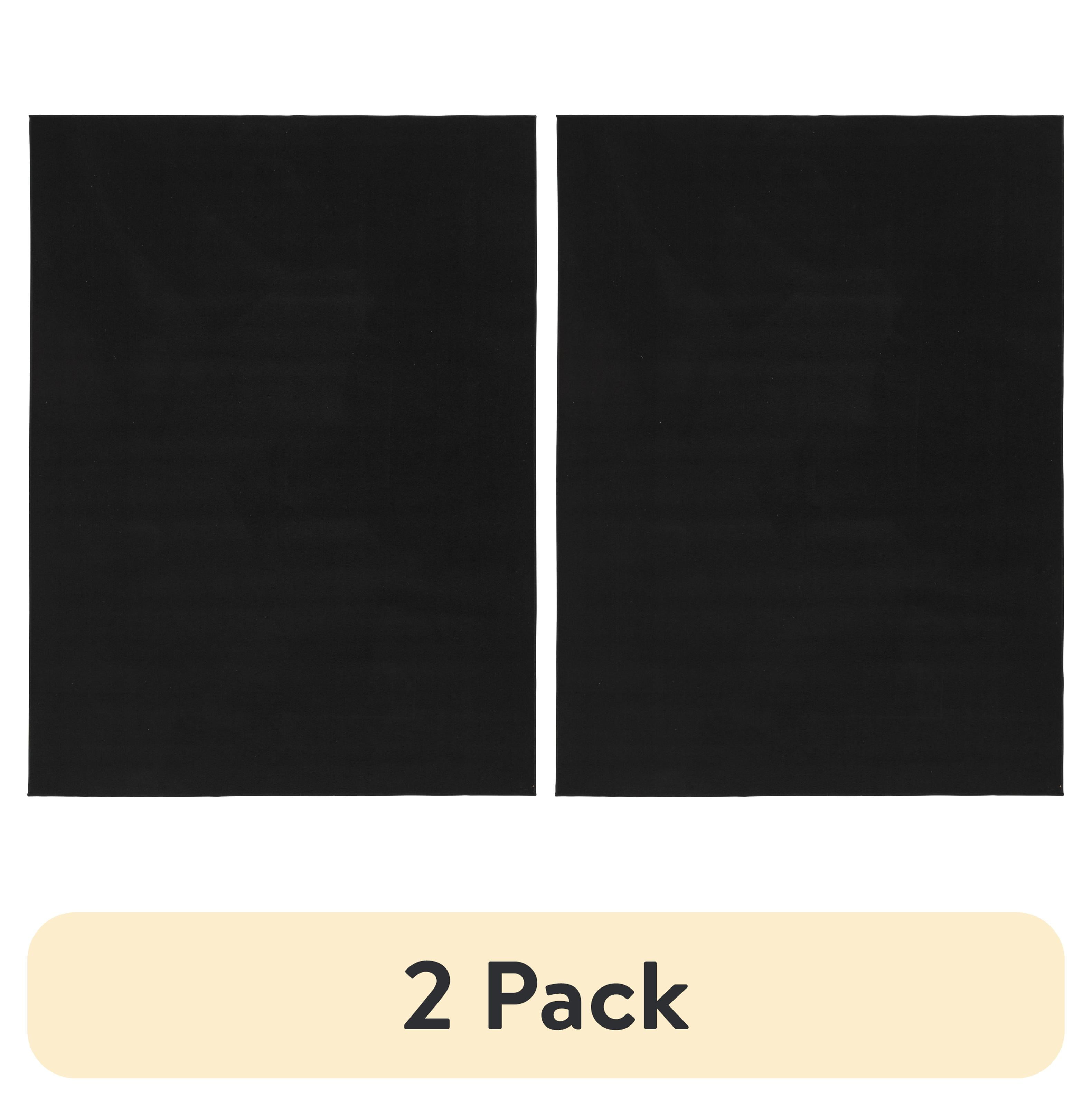 (2 pack) Mainstays 90"x118" Titan Solid Black Durable Indoor Utility ...