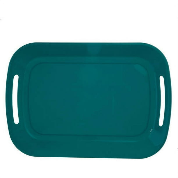 Mainstays Acrylic Teal Serving Tray - Walmart Business Supplies