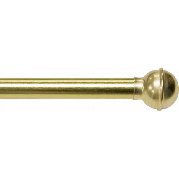 Mainstays Adjustable 5/8" Diameter Brass Finished Cafe Curtain Rod ...