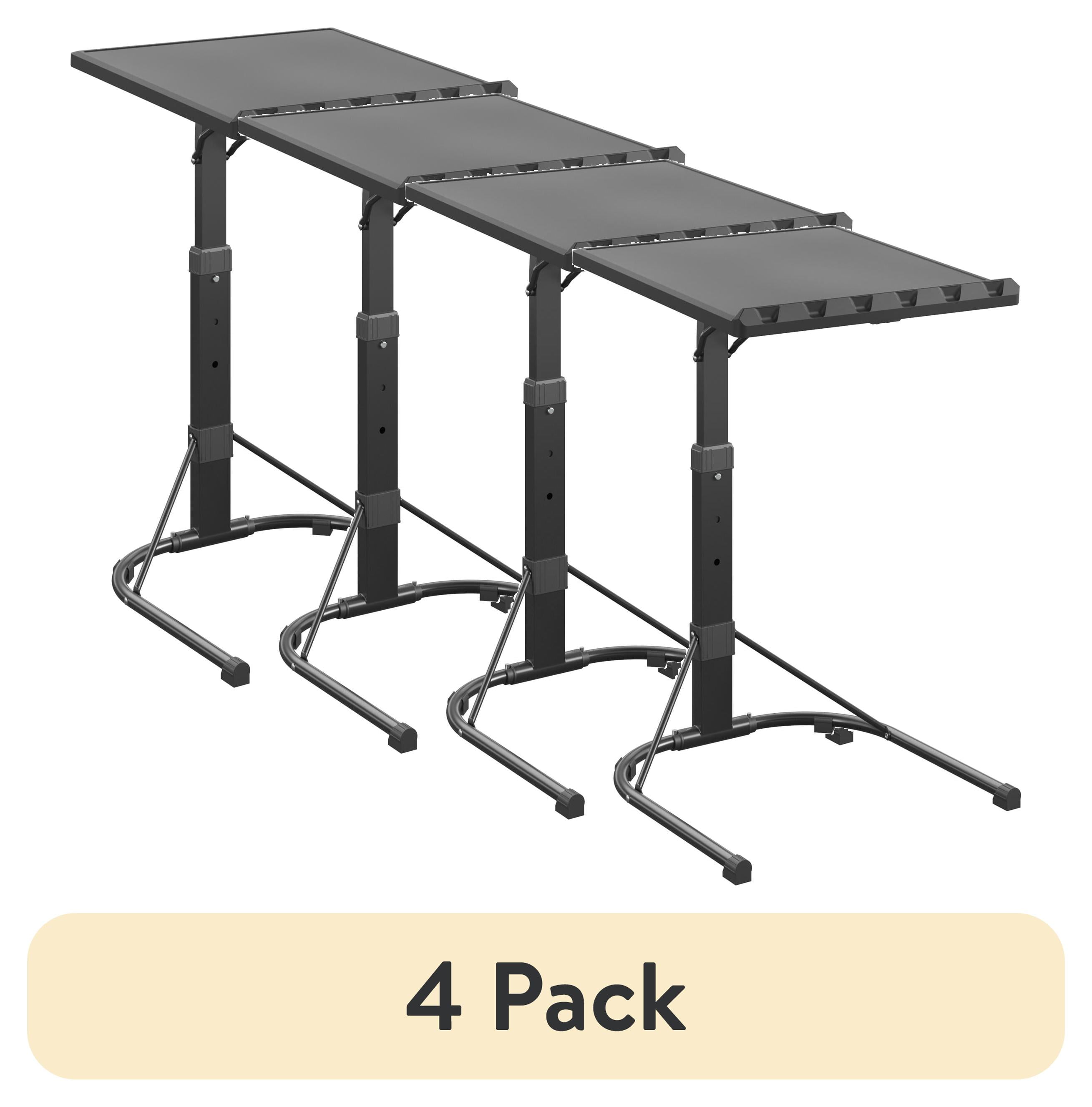 (4 pack) Mainstays Adjustable Folding Table, Black, Recommended for ...