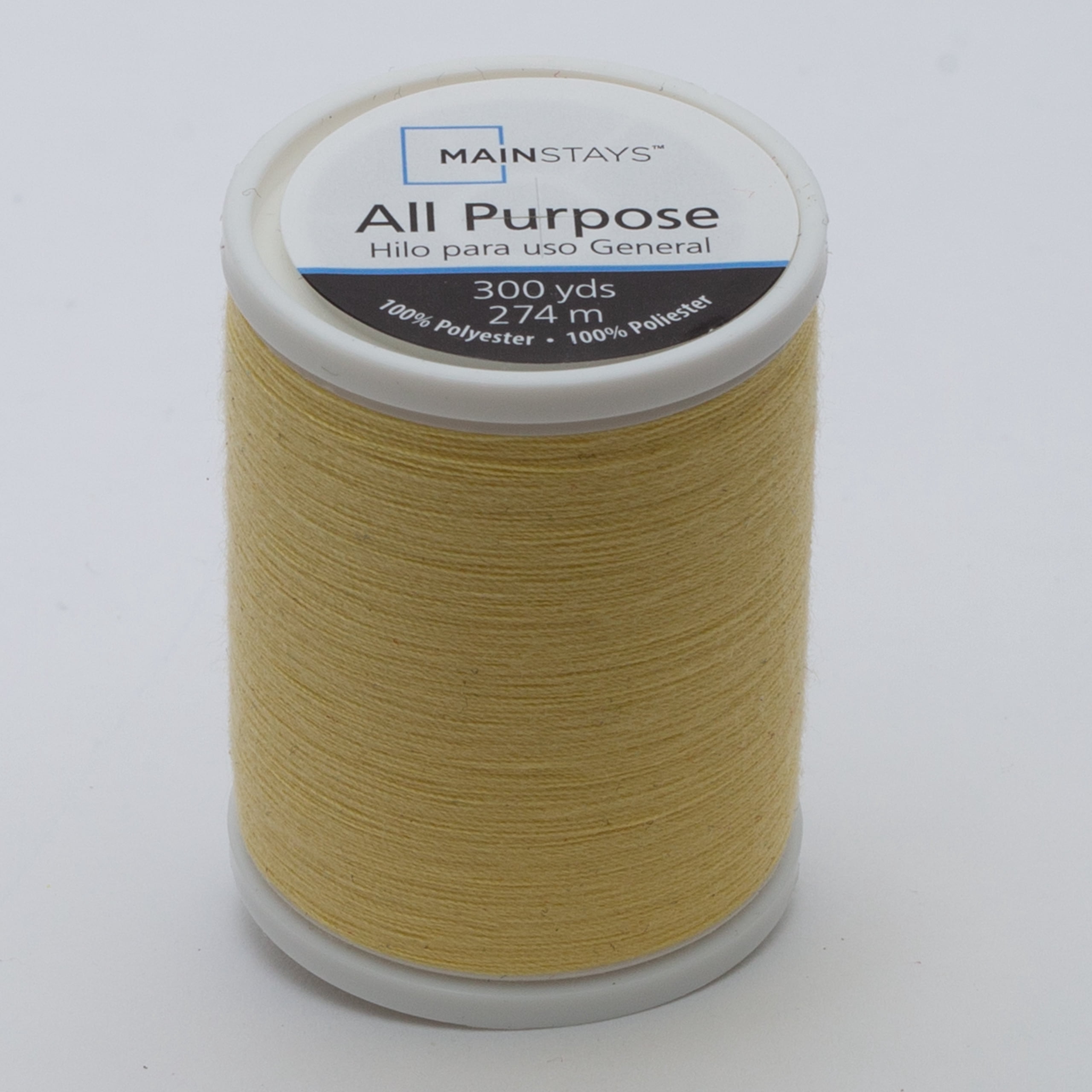 Mainstays All Purpose Sewing Thread 300 Yards Cream Yellow - Walmart.com