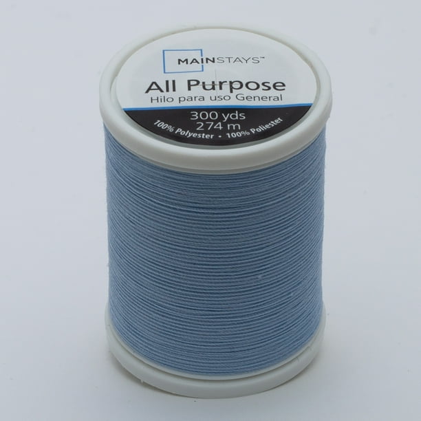 Mainstays All Purpose Sewing Thread 300 Yards Very Soft Blue - Walmart ...