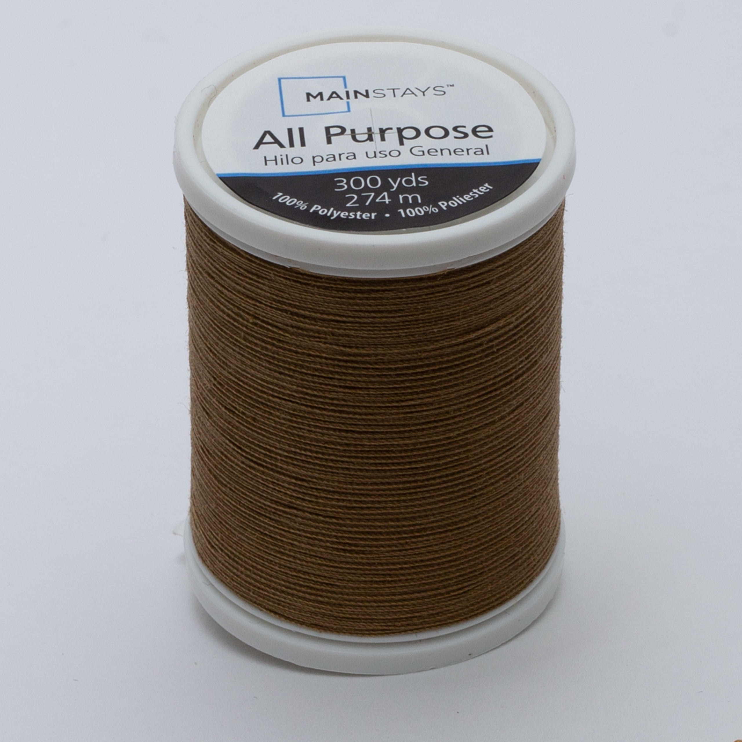 Mainstays All Purpose Sewing Thread 300 Yards Walnut Light Brown ...