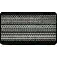 Mainstays Apollo Striped Indoor Polypropylene Area Rug, Black, 17.4" x ...
