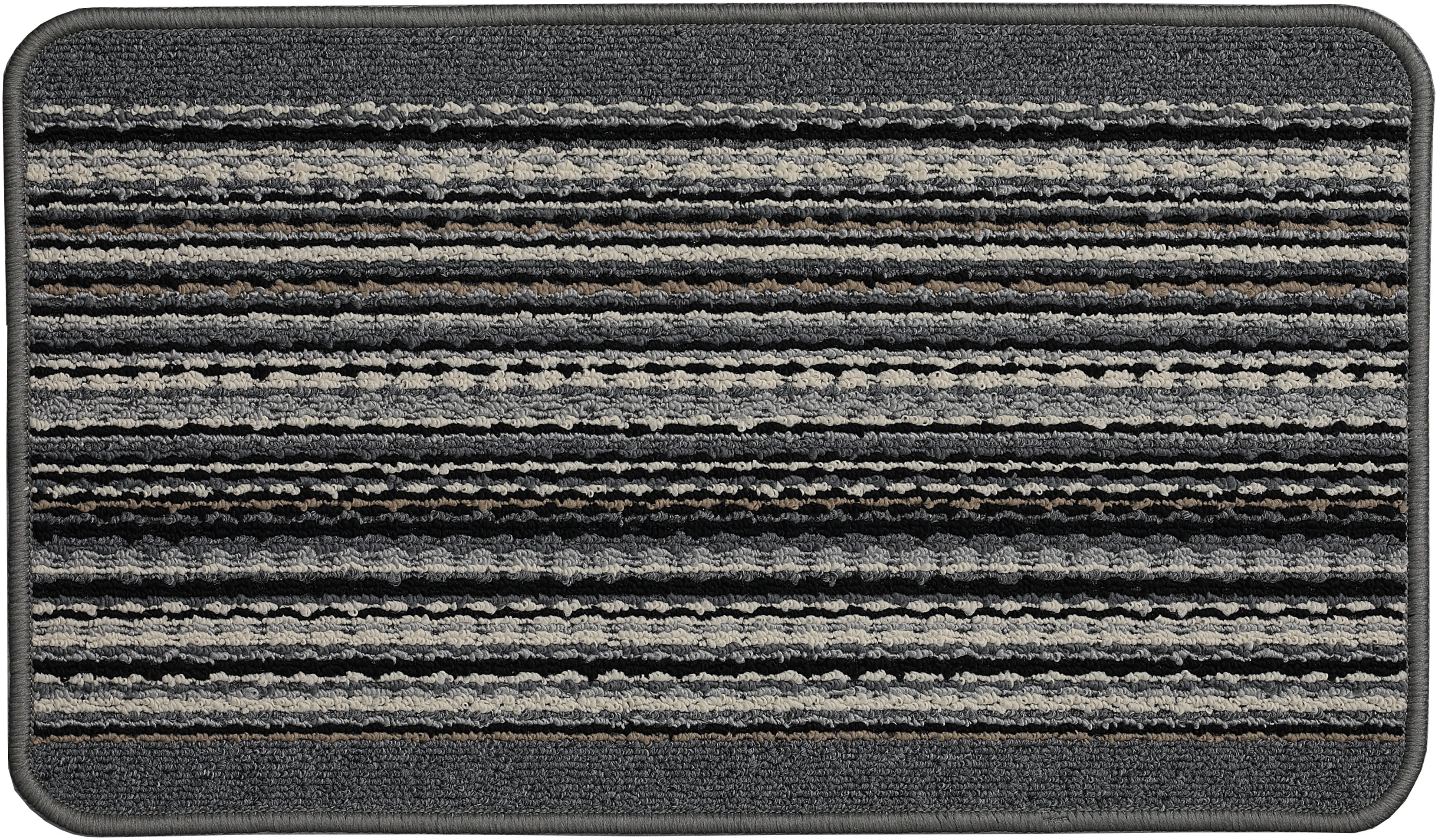 Mainstays Apollo Striped Indoor Polypropylene Area Rug, Grey, 17.4" x ...