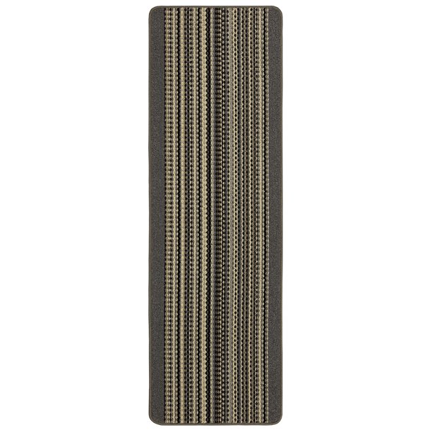 Mainstays Apollo Striped Indoor Polypropylene Area Rug, Grey, 19.5" x ...