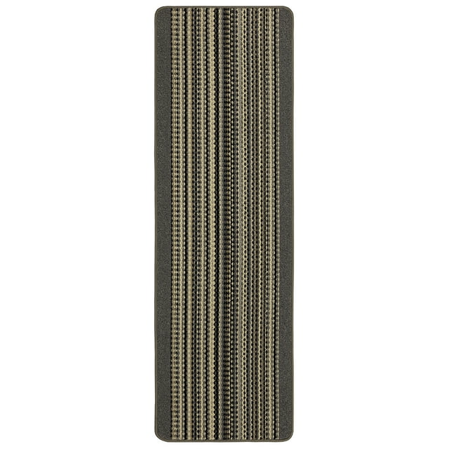 Mainstays Apollo Striped Indoor Polypropylene Area Rug, Grey, 19.5" x ...