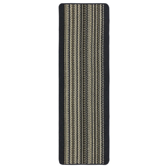 Mainstays Apollo Striped Indoor Polypropylene Area Rug, Navy, 19.5" x ...