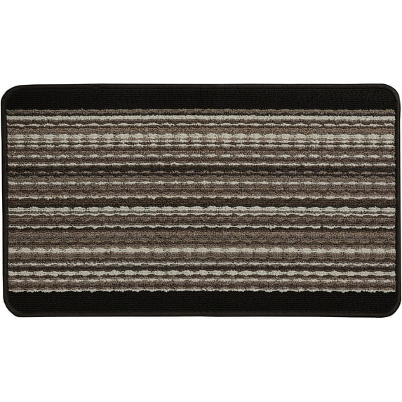 Mainstays Apollo Striped Indoor Polypropylene Area Rug, Tan and ...