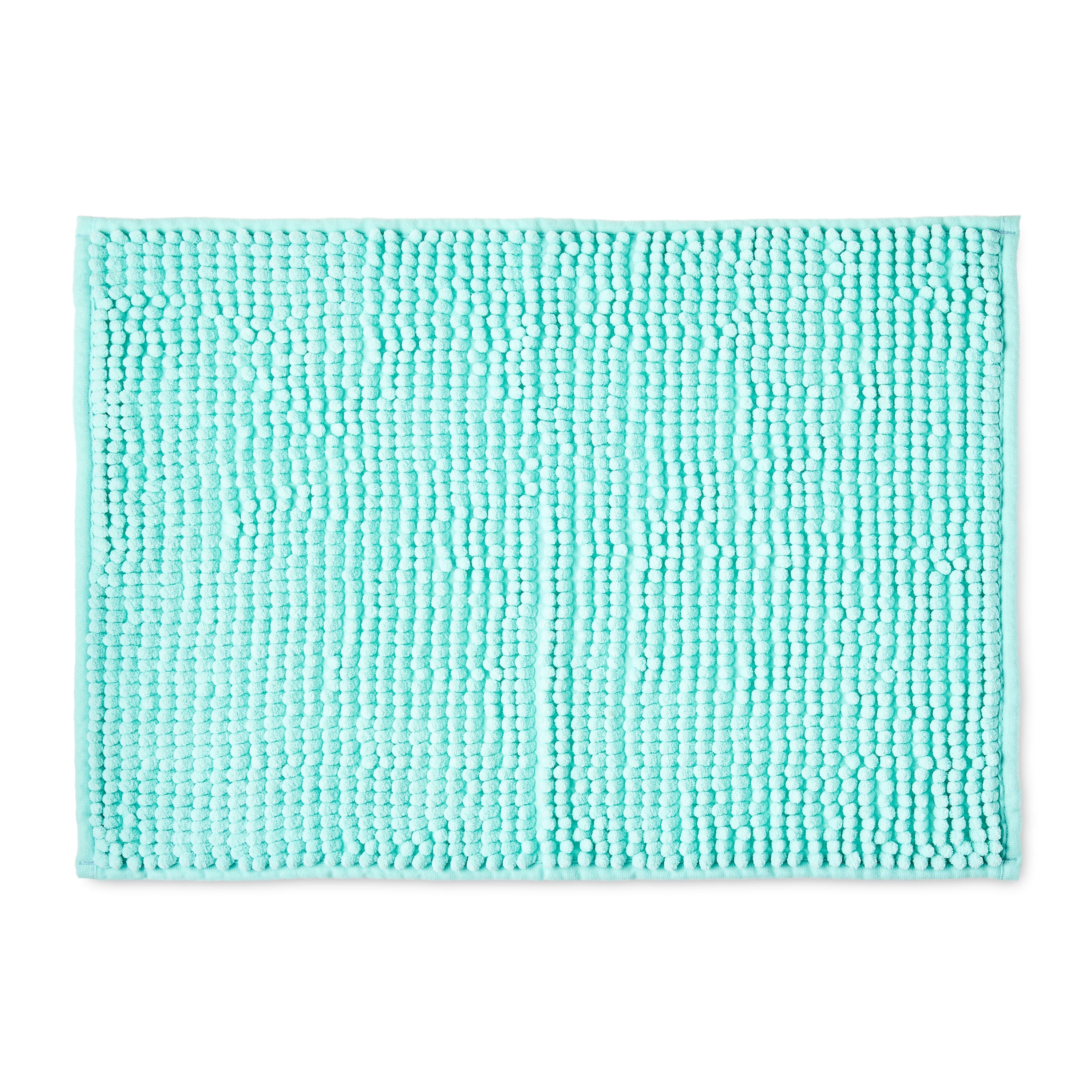 Mainstays Aqua Chenille Noodle Bath Rug, 17" x 24" - Walmart.com