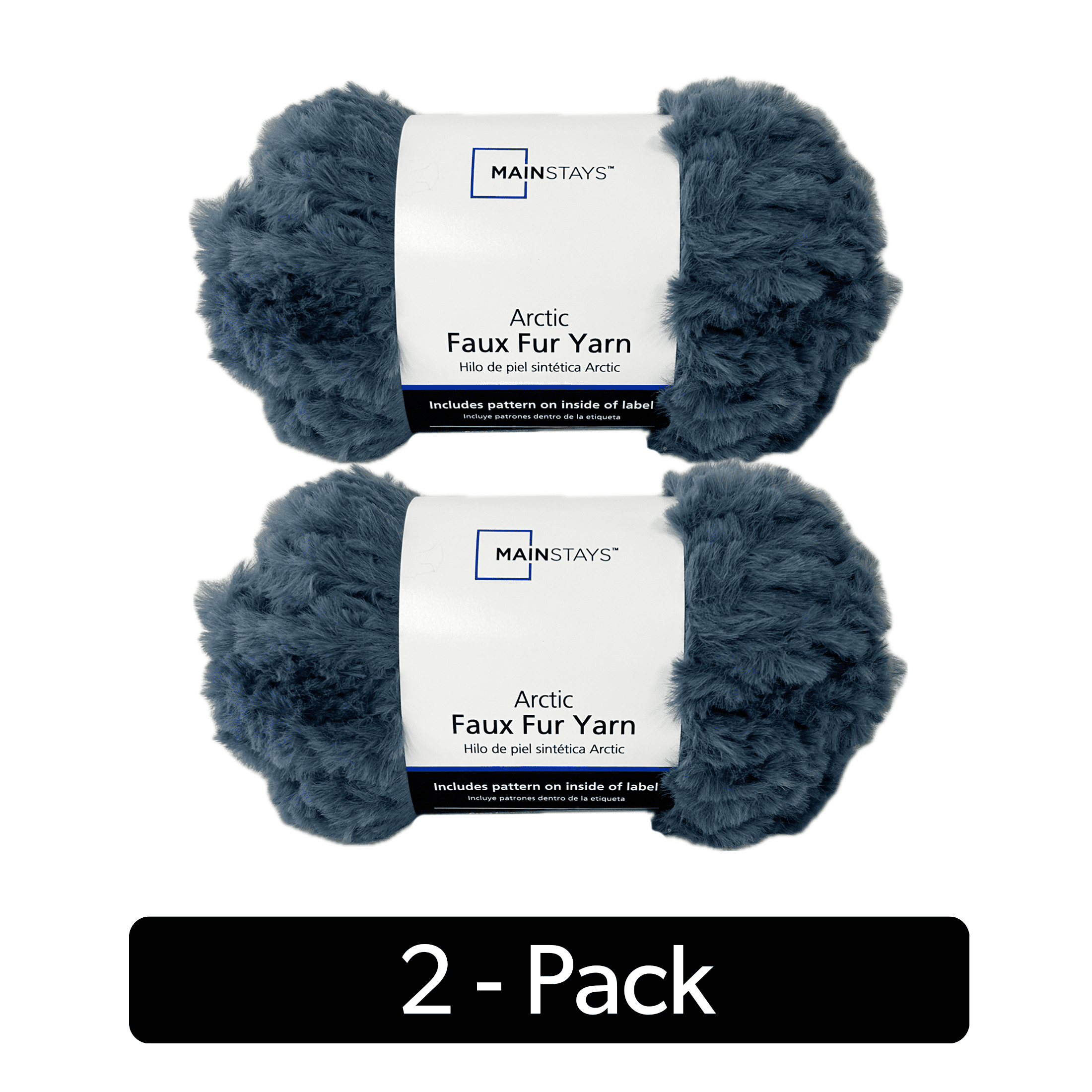 Mainstays Arctic Fur Yarn, 54.7 yd, Teal, 100% Polyester, Super Bulky ...