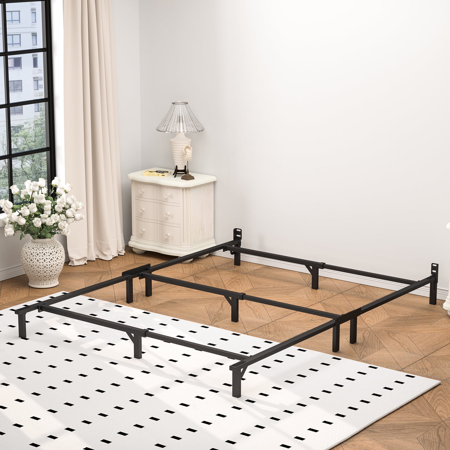 Mainstays Ardent 7" King Metal Bed Frame. Adult. Easy to Assemble.No ...