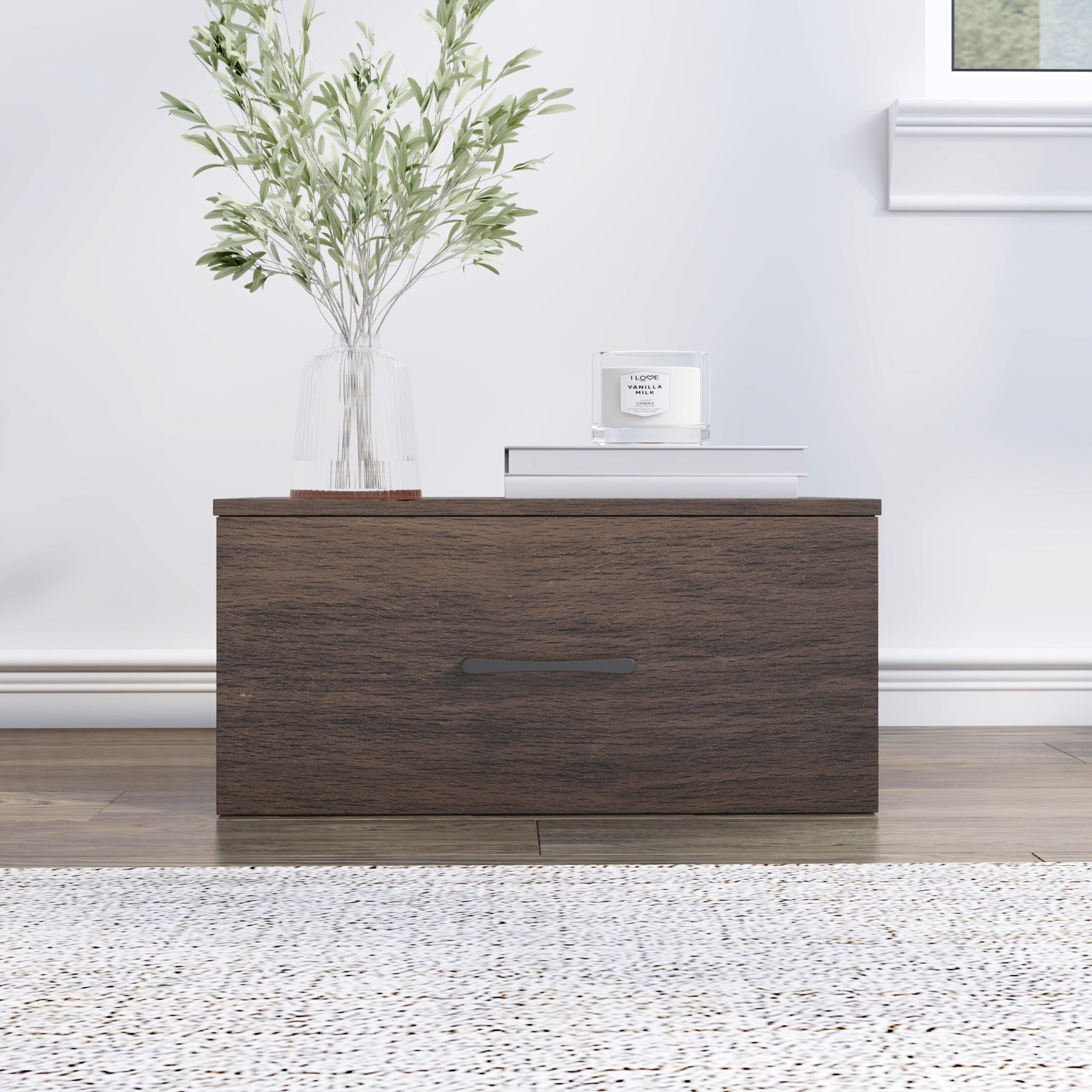 Mainstays Modular Storage System Walnut, Modern Versatile Stacking One ...