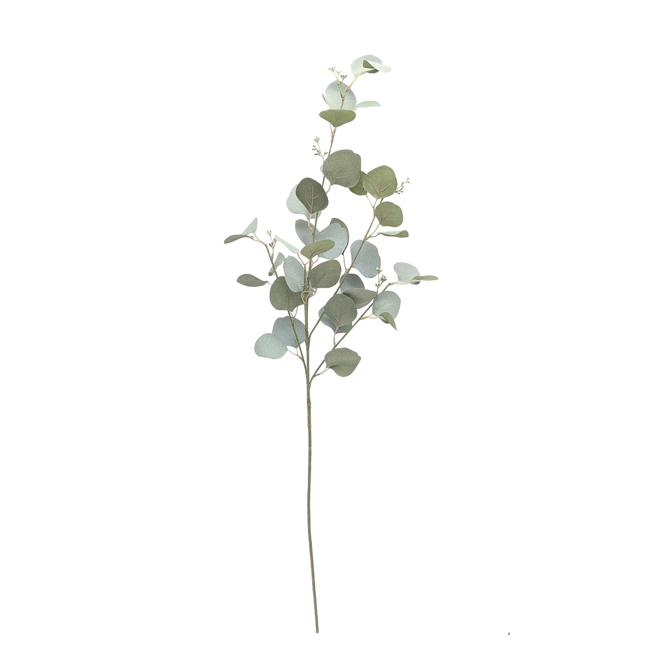 Mainstays Artificial Green Round Leaf Eucalyptus Stem, 34in Tall Floral ...