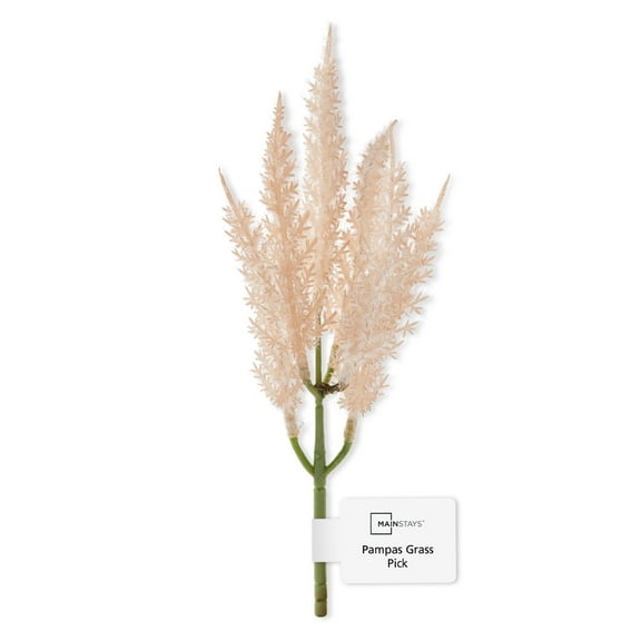 Mainstays Artificial Pampas Grass Pick 2.5 inch x 8.25 inch Tan ...