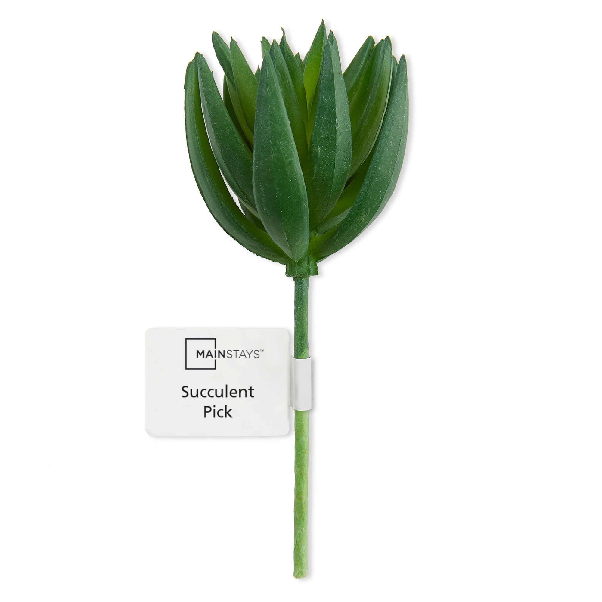 Mainstays 4.25" Artificial Dark Green Mini Point Succulent Pick ...